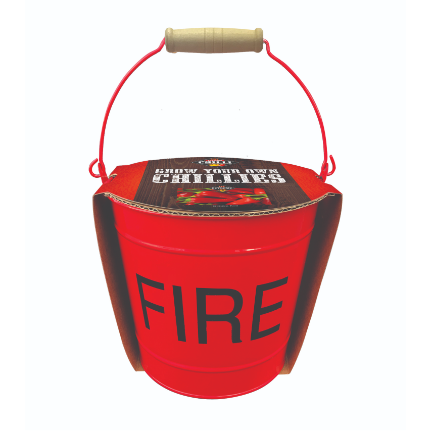 Chilli Metal Fire Bucket Gift Set - Verdant